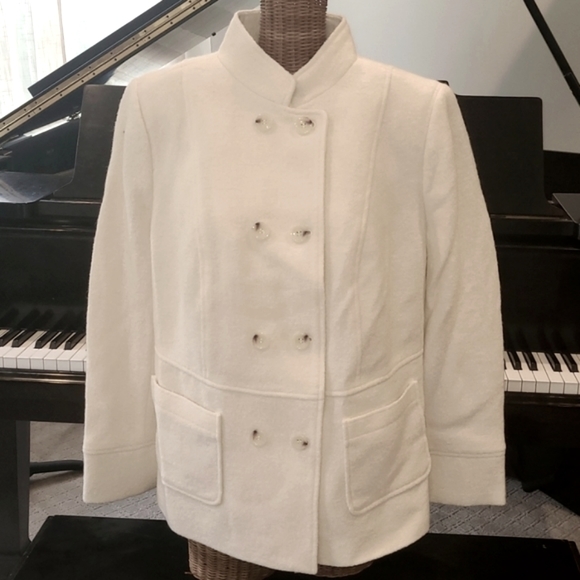 Talbots | Jackets & Coats | Nwt Talbots White Wool Coat | Poshmark